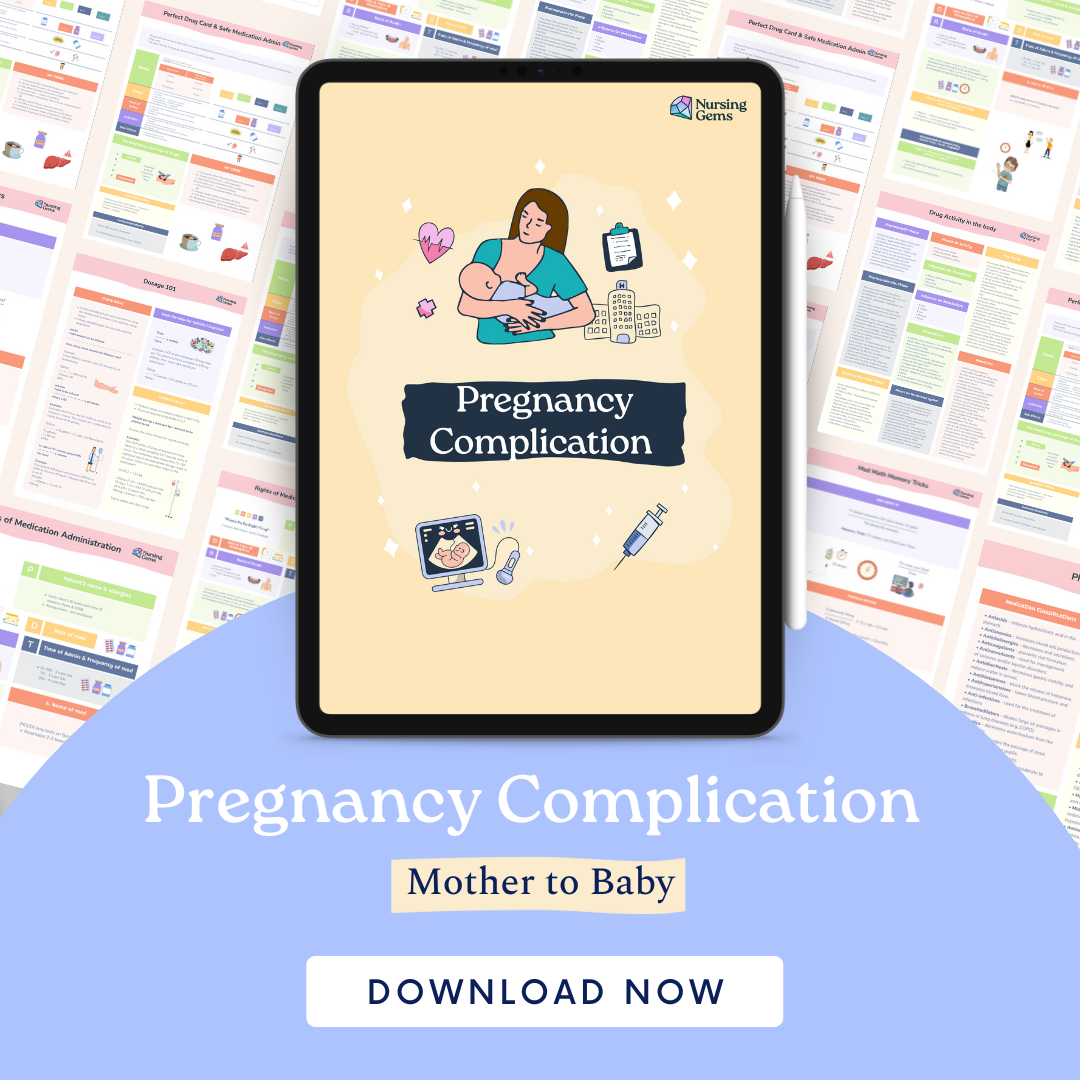 Pregnancy Complication - Cheat Sheet – Nursing Gems